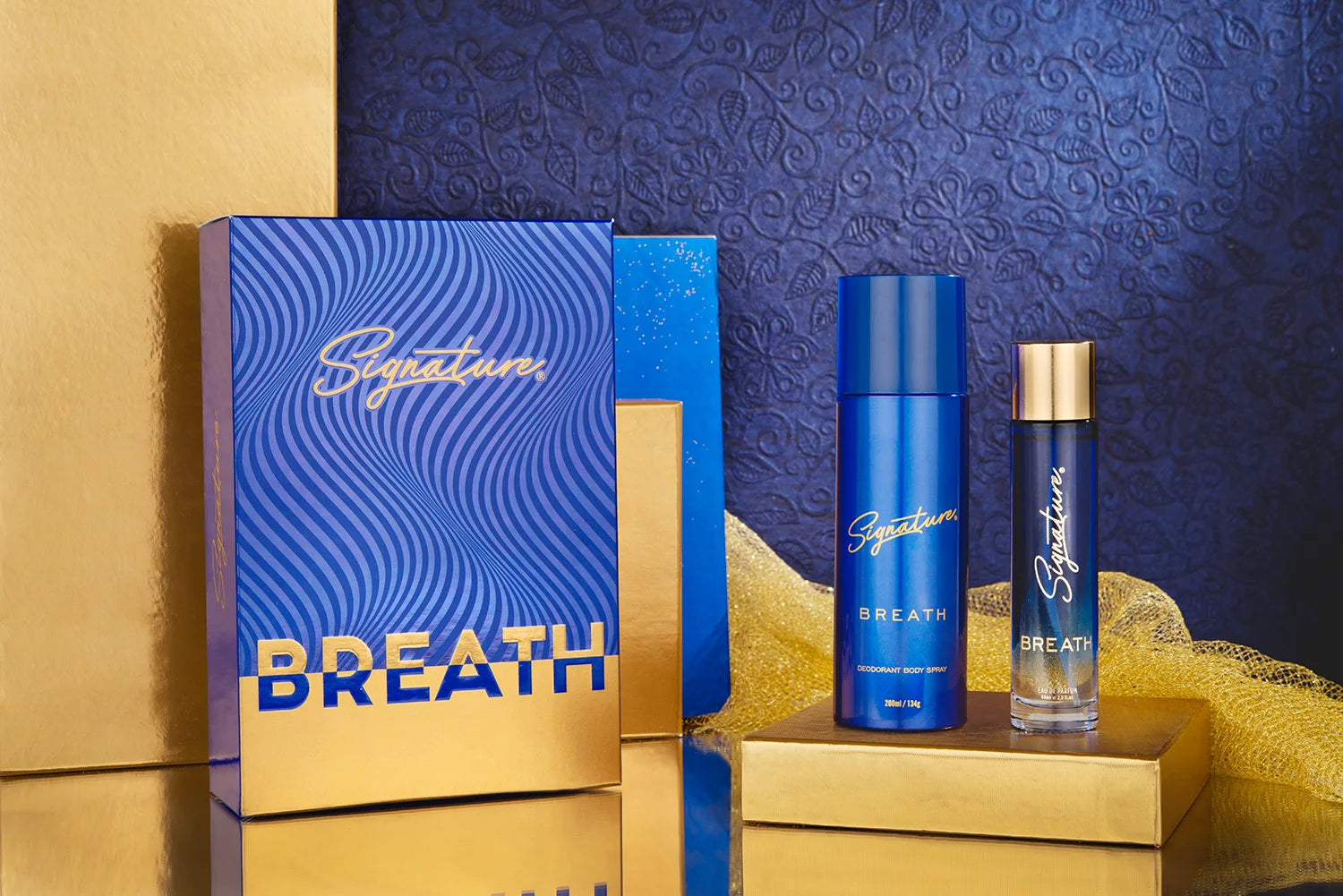 Signature Eau De Parfum + Deodorant Gift Set Combo- "BREATH" -60 ML ED ...
