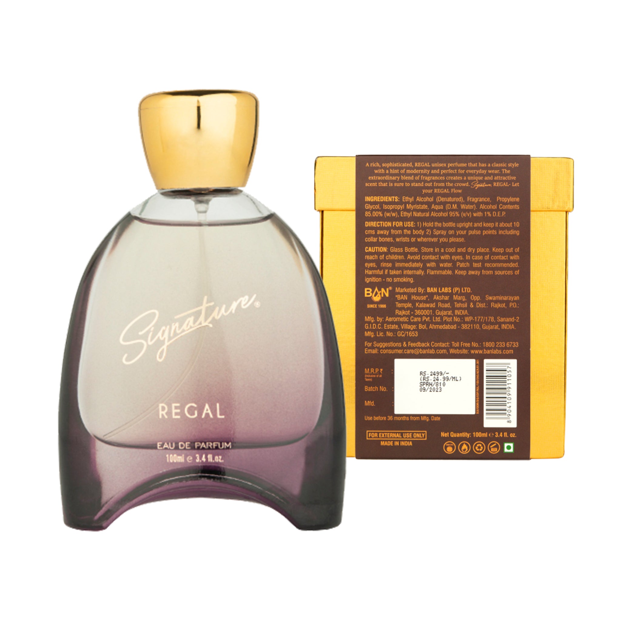 Signature Royal perfume- REGAL for Unisex - Ban Labs Pvt Ltd
