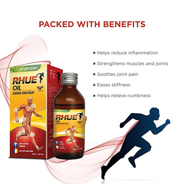 RHUE Oil Strong Pain Relief - 3 x 100ml - Ban Labs Pvt Ltd